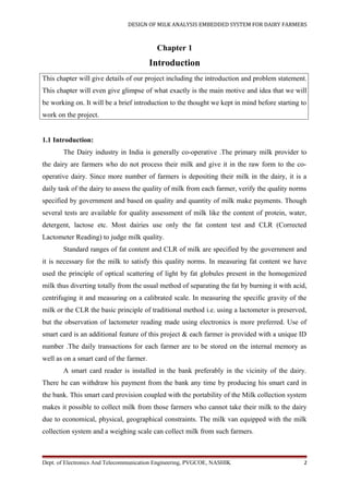 Design of Milk Analysis Embedded System for Dairy Farmers | DOC