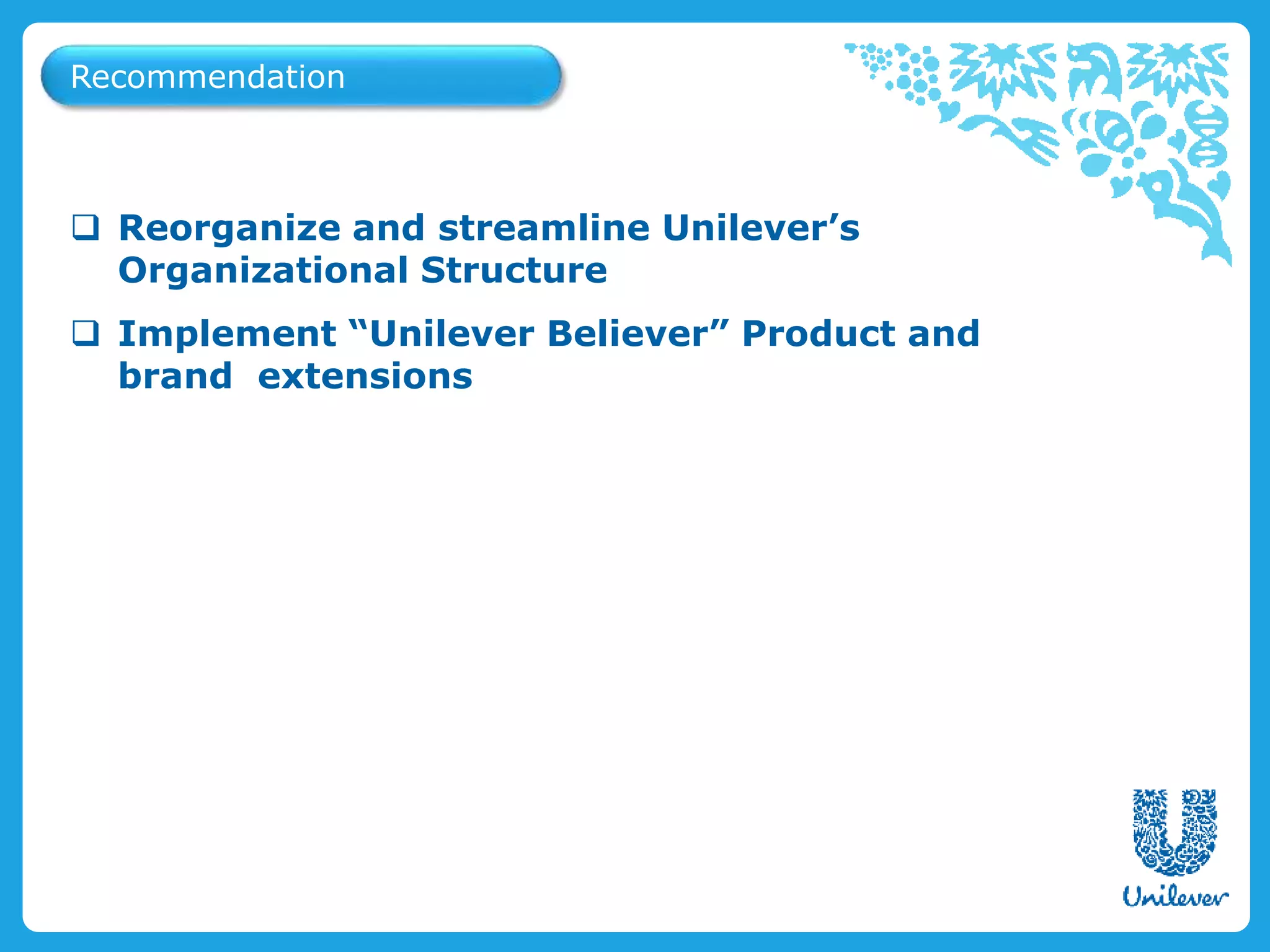 Unilever organize structure | PPTX