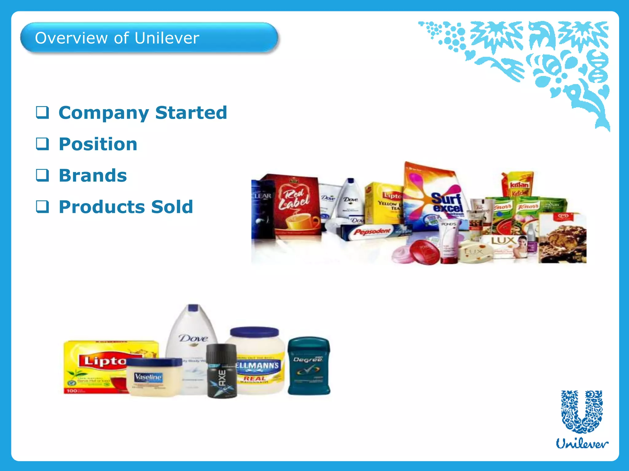 Unilever organize structure | PPTX