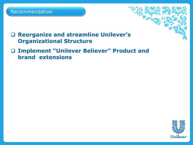 Unilever organize structure