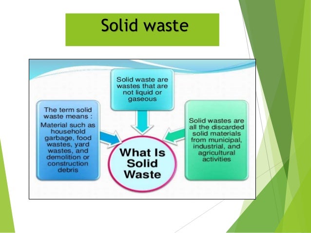 Slide of solid waste management