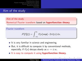 Numerical Fourier transform based on hyperfunction theory | PDF