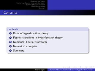 Numerical Fourier transform based on hyperfunction theory | PDF