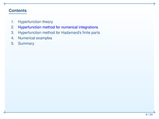 An application of the hyperfunction theory to numerical integration | PDF