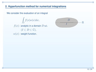 An application of the hyperfunction theory to numerical integration | PDF