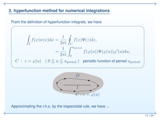 An application of the hyperfunction theory to numerical integration | PDF
