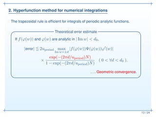 An application of the hyperfunction theory to numerical integration | PDF