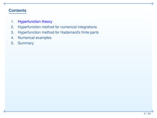 An application of the hyperfunction theory to numerical integration | PDF