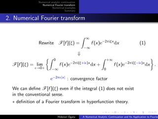A Numerical Analytic Continuation and Its Application to Fourier Transform | PDF