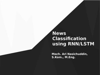 News Classification using RNN/LSTM | PDF