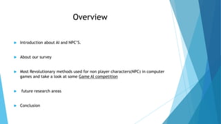 A survey on AI in computer games | PPT