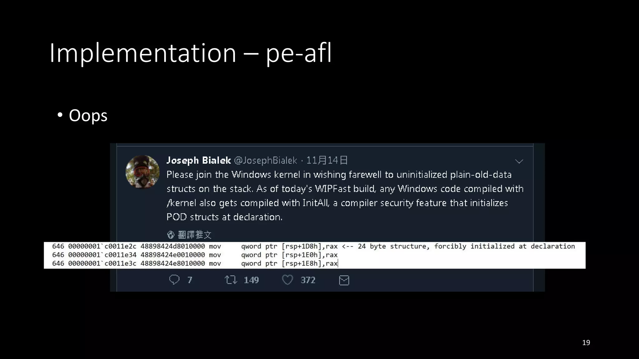 Make static instrumentation great again, High performance fuzzing for Windows system | PDF