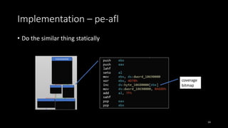 Make static instrumentation great again, High performance fuzzing for Windows system | PDF