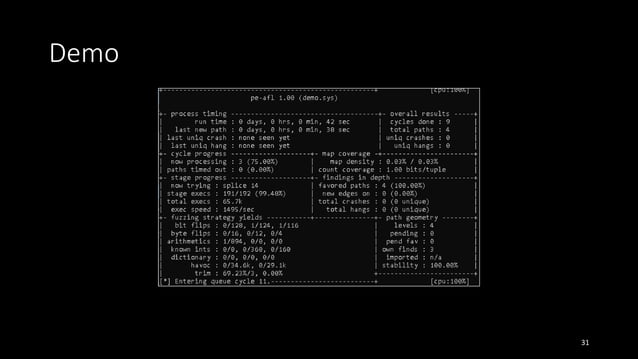 Make static instrumentation great again, High performance fuzzing for Windows system | PDF
