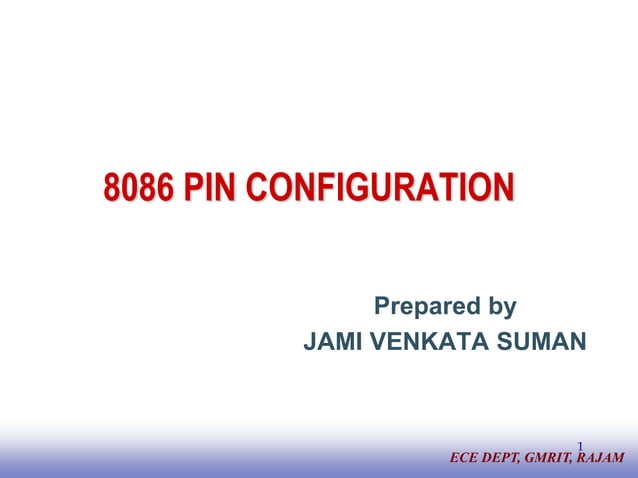 8086 pin configuration | PPT
