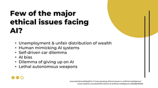 Ethical issues facing Artificial Intelligence | PDF