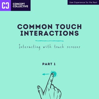 Common Touch Interactions - UX | PDF