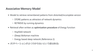 Associative Memory Model について | PPT