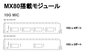 Juniper MX80入門 | PDF