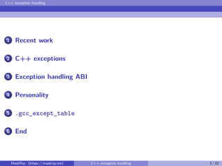 C++ exception handling | PDF
