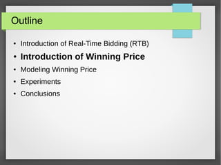 Predicting Winning Price in Real Time Bidding with Censored Data | PDF