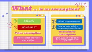 Chapter 5 - Assumption Slide.pptx | Style & Fashion