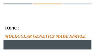 Molecular Genetics | PDF