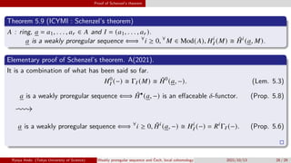 Weakly proregular sequence and Cech, local cohomology | PPT