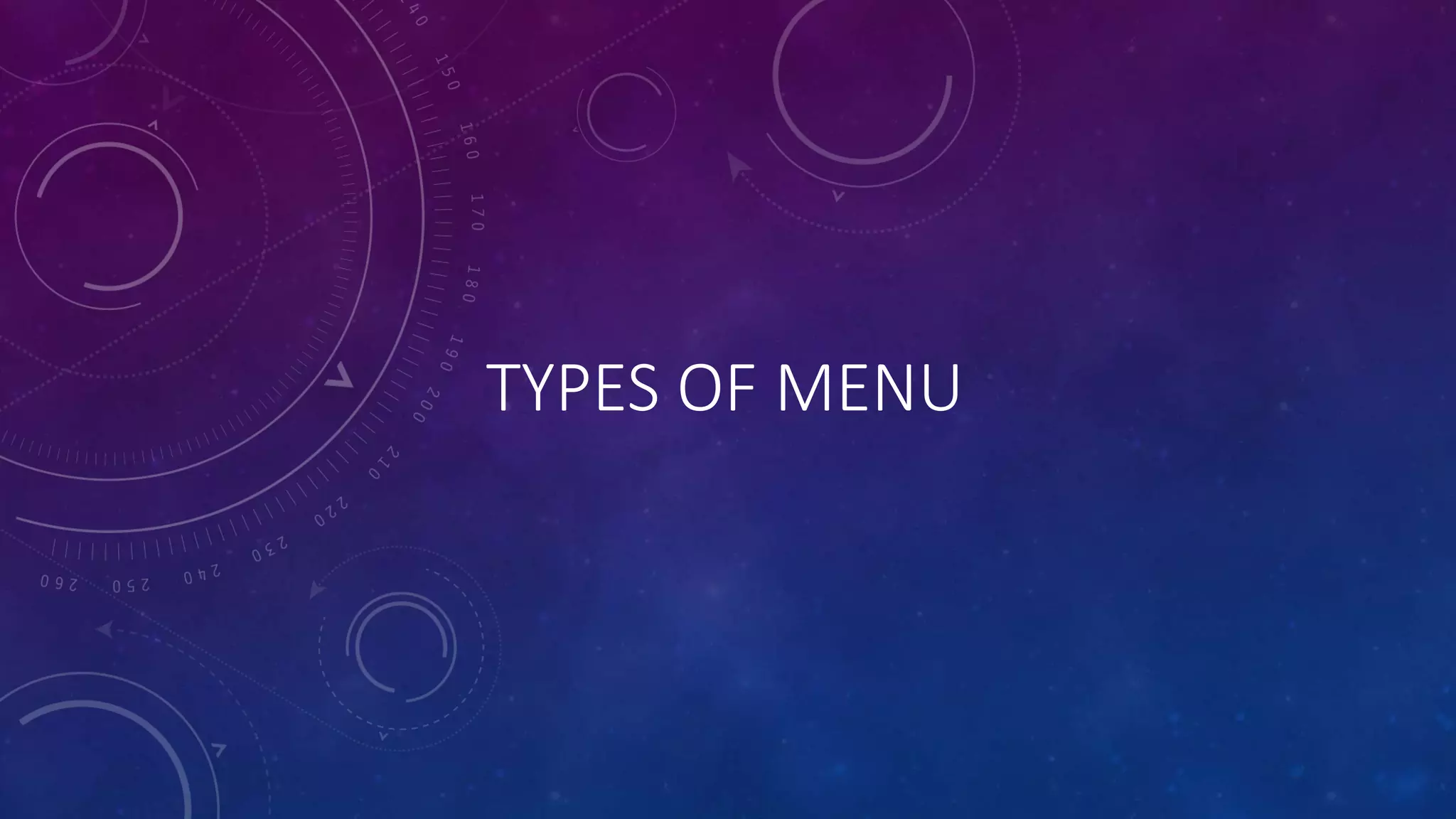 Types of menu | PPTX