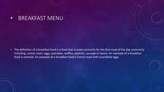Types of menu | PPTX