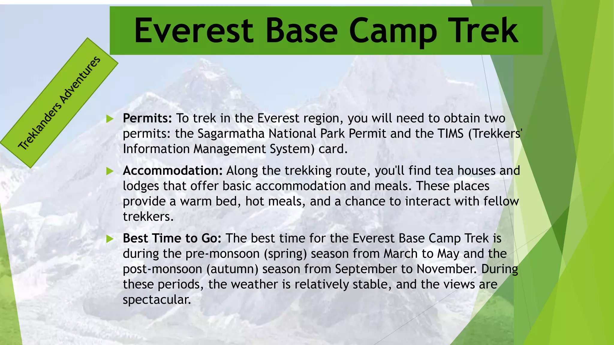 Everest Base Camp Trek | PPTX