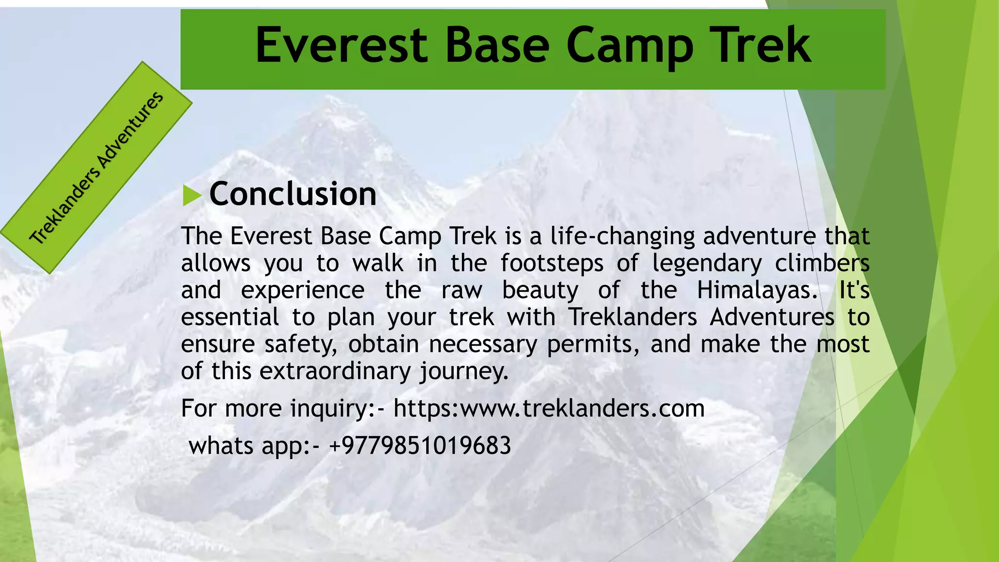 Everest Base Camp Trek | PPTX