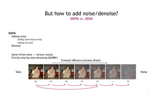 画像生成用のDiffusion Modelの基礎チュートリアル - 数理から研究紹介まで | PPT