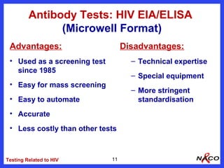 HIV tests in adults and children | PPT