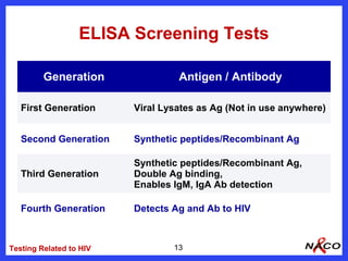 HIV tests in adults and children | PPT