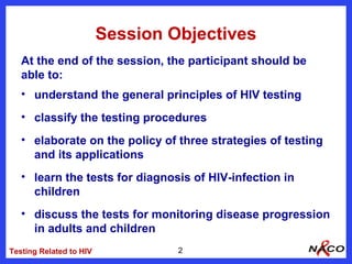 HIV tests in adults and children | PPT