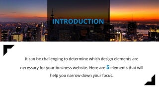5 elements of a modern web design | PPTX
