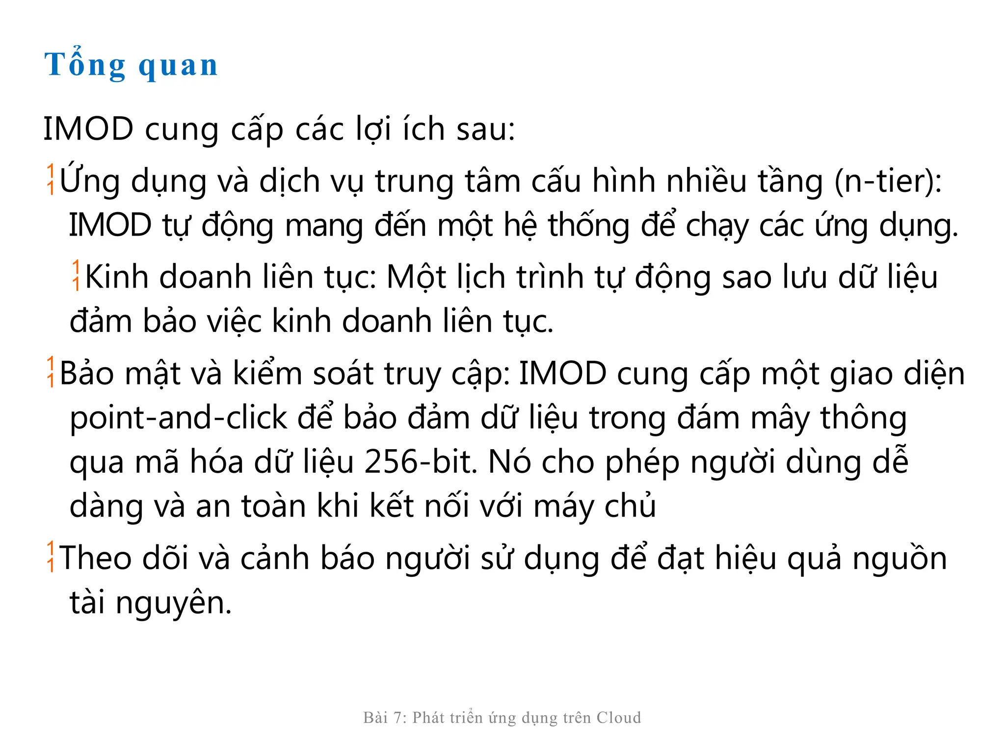 Phat trien ung dung tren dien toan dam may | PPT