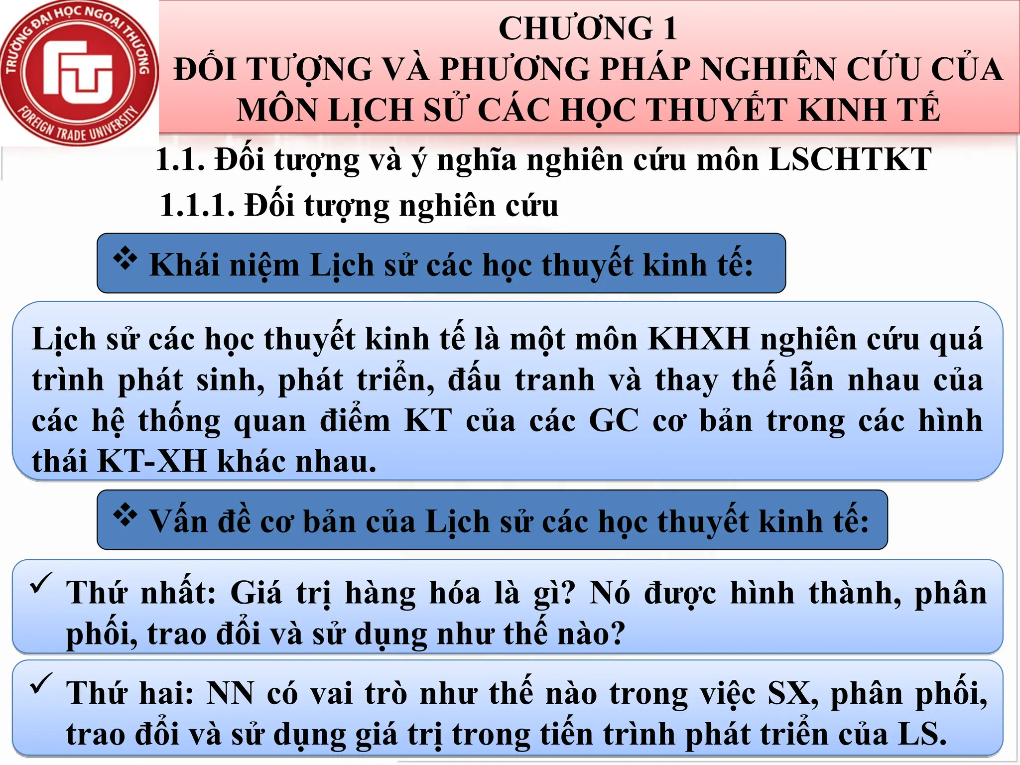 Slide - C1.ppt mon lich su cac hoc thuyet kinh te | PPT