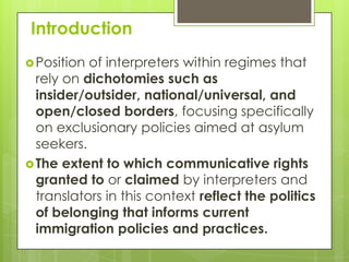 Slide chapter 13 - moira inghilleri national sovereignty vs universal rights-interpreting ...