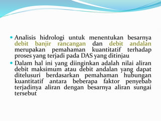 Teori Hidrologi dan Daerah Aliran Sungai | PDF