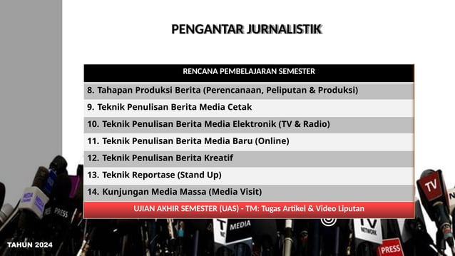 Materi Pengantar Jurnalistik Pertemuan Pertama | PPTX