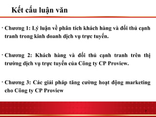 Slide - Phân tích khách hàng và đối thủ cạnh tranh nhằm nâng cao hiệu quả marketing cho dịch vụ ...