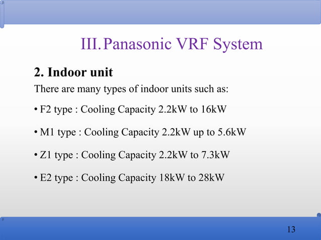 Design, Installation and Testing of the VRF System | PPTX