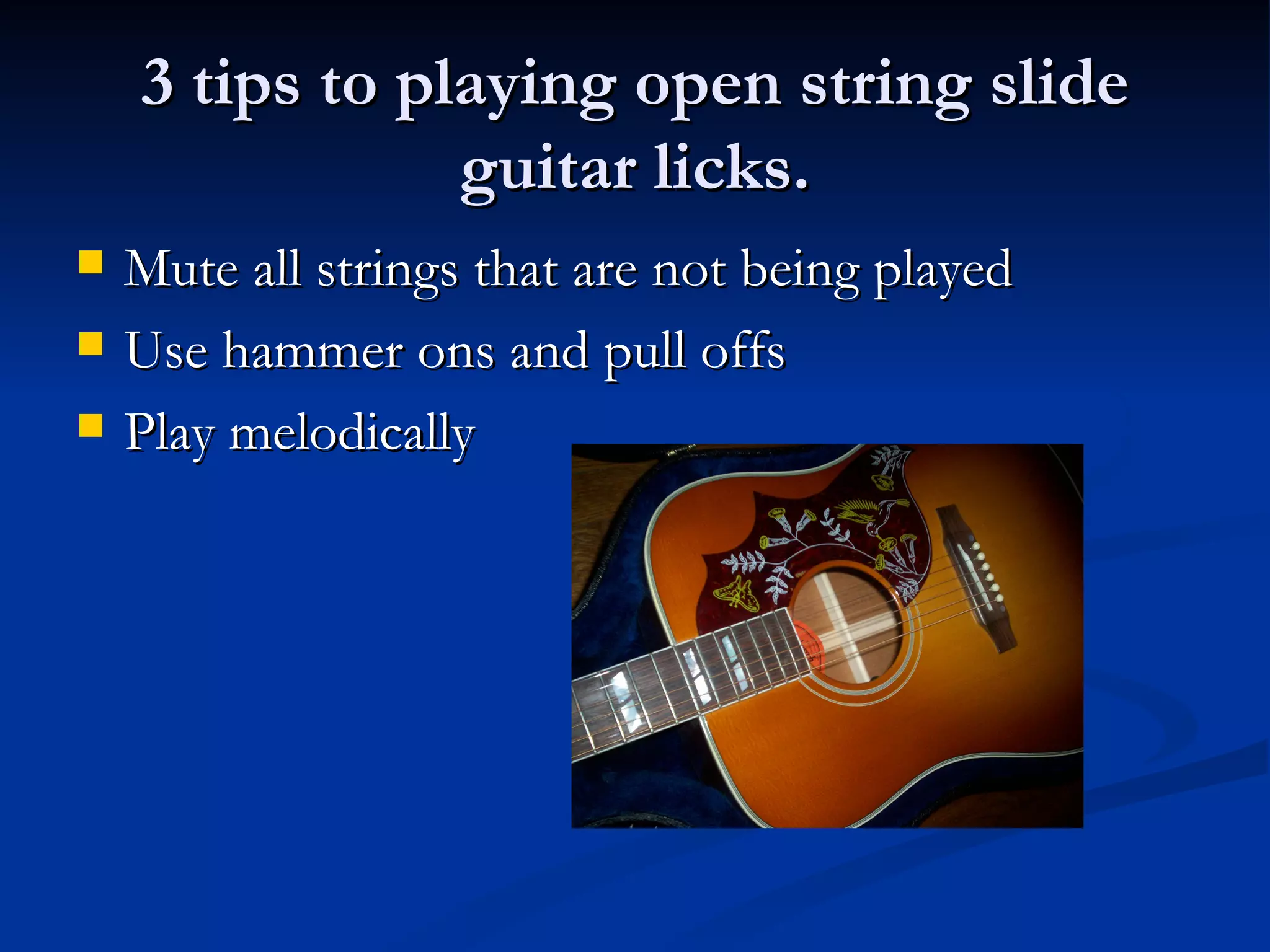 slide guitar lesson | PPT