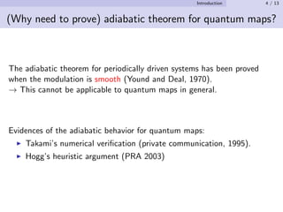 Adiabatic Theorem for Discrete Time Evolution | PDF