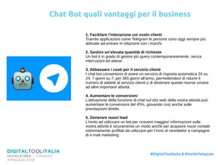 InsideTelegram & #Digitaltoolitalia a Huckletree Londra | PDF