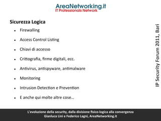 L’evoluzione della Security: dalla sicurezza fisica-logica alla convergenza | PPT