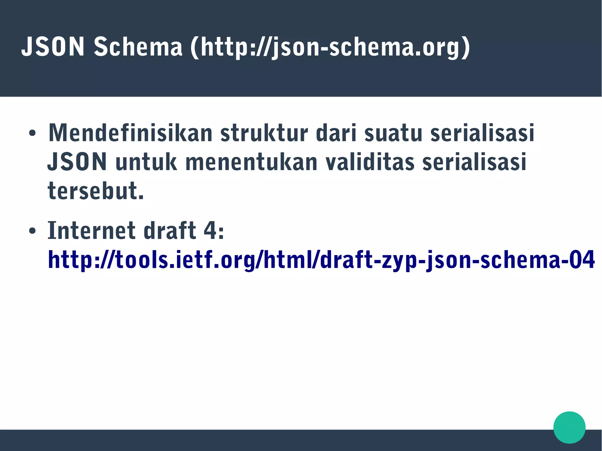 Serialisasi Data: JSON, JSON Schema, dan BSON | ODP