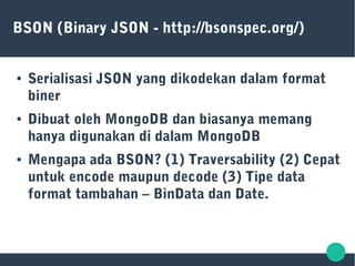 Serialisasi Data: JSON, JSON Schema, dan BSON | ODP
